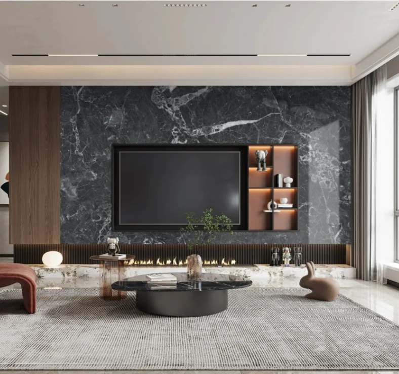 Waterproof PVC Wall Panel for Living Room Decor | 3D Printed Rigid ...