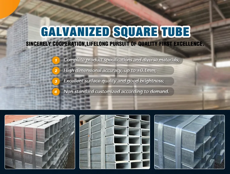 Hot-dip Galvanized Mild Steel Square And Rectangular Tube Iso9001 ...