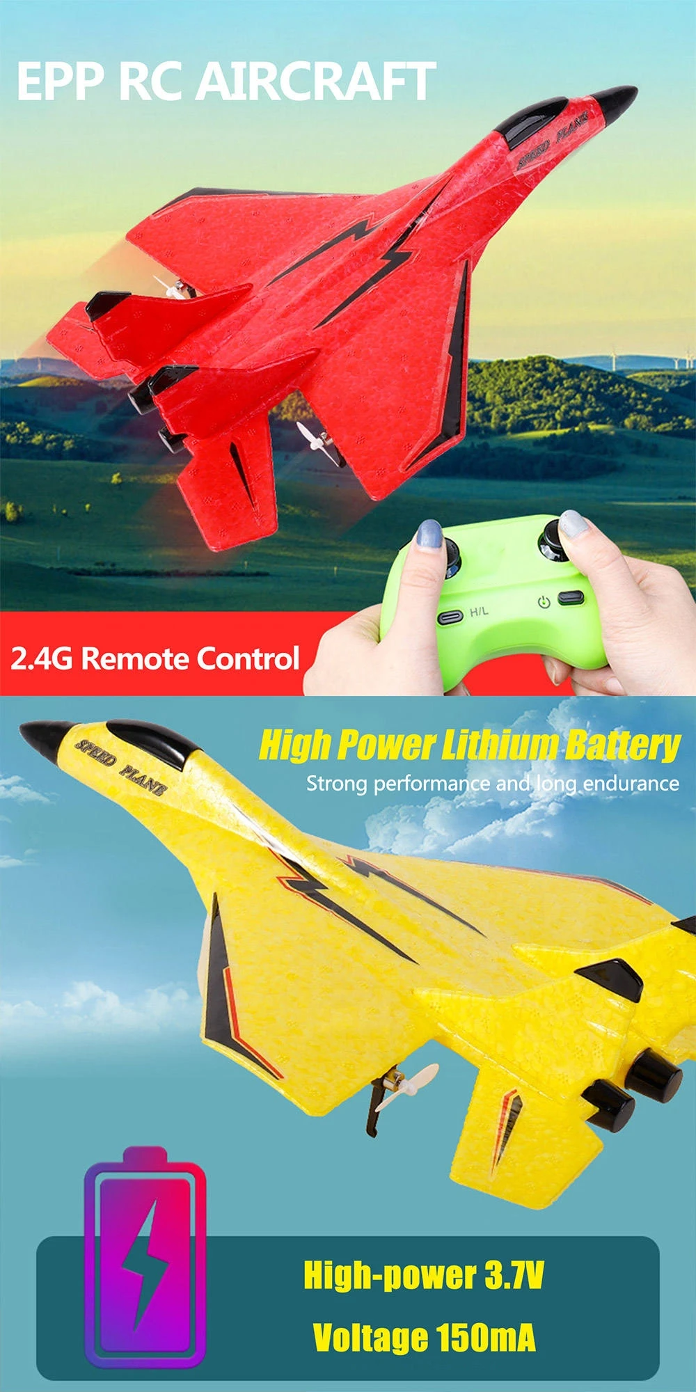 Aeromodelling Foam RC Glider Toys Kids Outdoor Remote Control Airplane ...