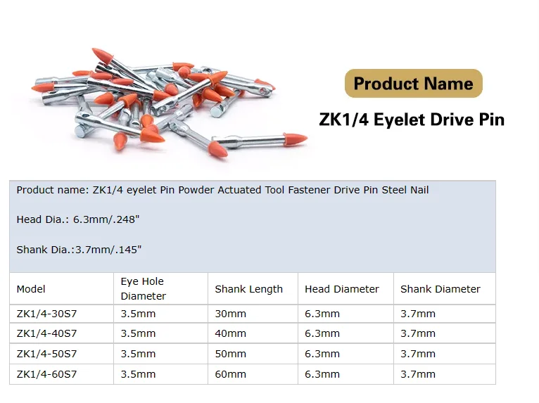 Standard Eyelet 6mm And 6.3mm High Velocity Drive Pins - Buy Standard ...