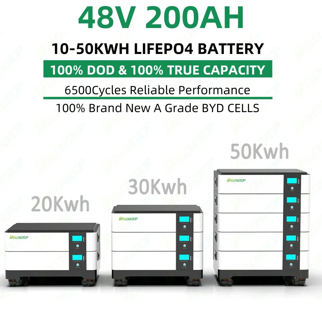 Stackable Energy Storage 48v 200ah 10kwh 20kwh 30kwh 50kwh 51.2v 100ah ...