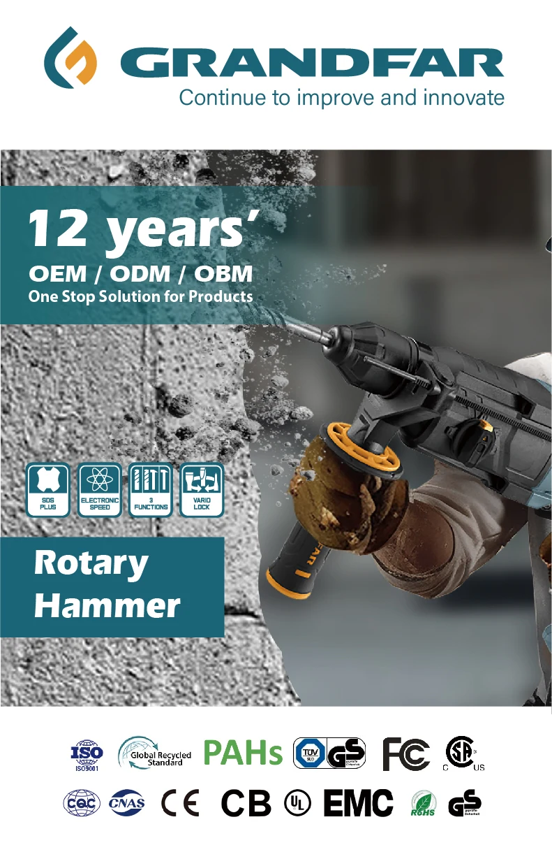 GRANDFAR 1200W Electric Demolition Hammers - Powerful & Durable