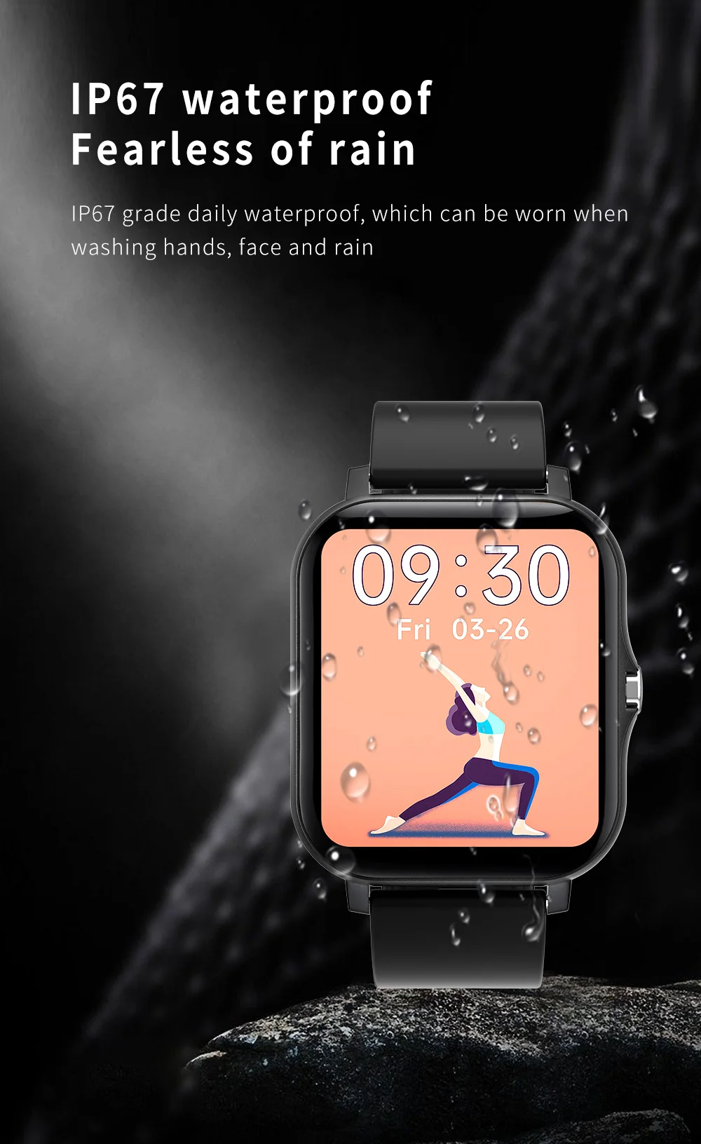 1.69 Inch Big Screen Smart Watch H13 Women Smartwatch Bt Call Bt Music ...