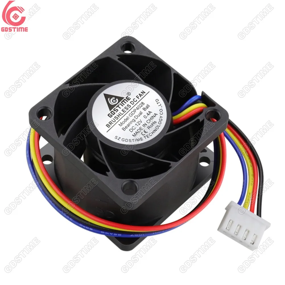 Gdstime Gda4028 40mm 40x40x28mm Dual Bll Bearing Dc 12v Cpu Cooler ...
