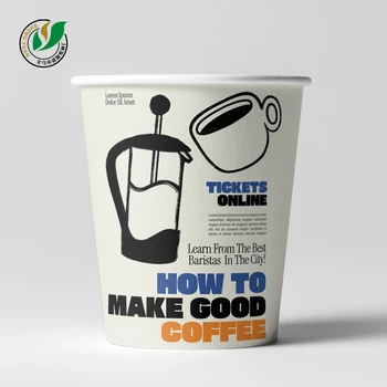 8 Oz Creative Print Patterns Disposable Paper Cup Biodegradable Paper ...