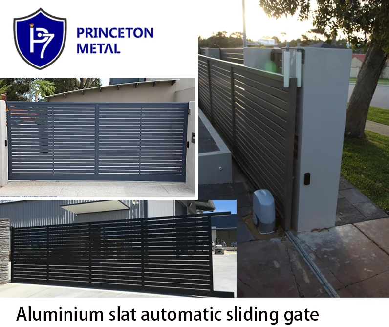 Princeton Aluminum Automatic Sliding Gate With Horizontal Single Panel ...