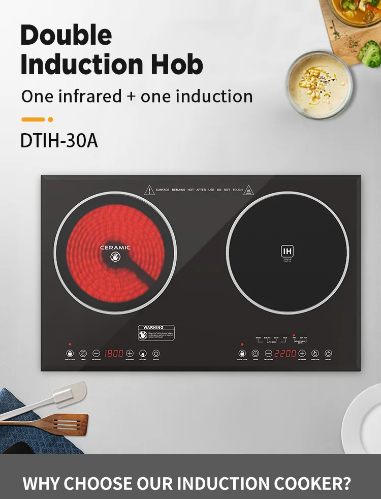 China Built-in Household Touch Stove 2 Burner Ceramic Cooker