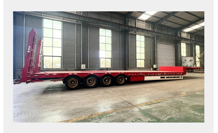 Low Bed Trailer, 4 Axles Lowbed Trailer, 120Tons Low Bed Trailer