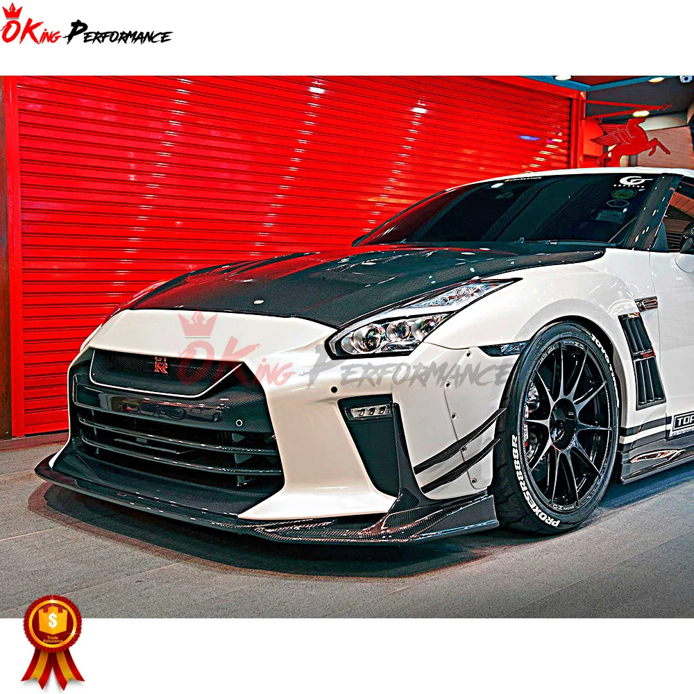 Top Secret Style Carbon Fiber Body Kit Front Fender For Nissan R35 Gtr ...