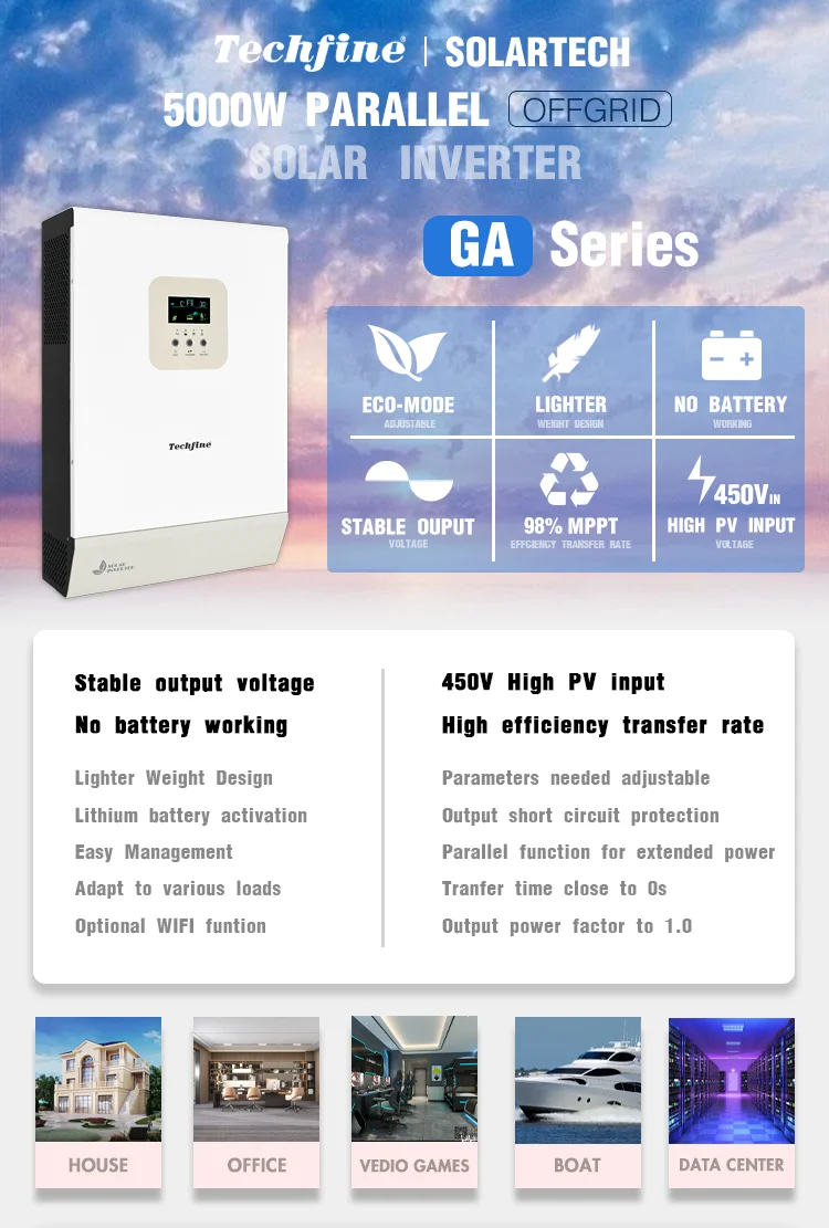5kw On Off Grid Hybrid Inverter Parallel Function Off Grid Solar ...