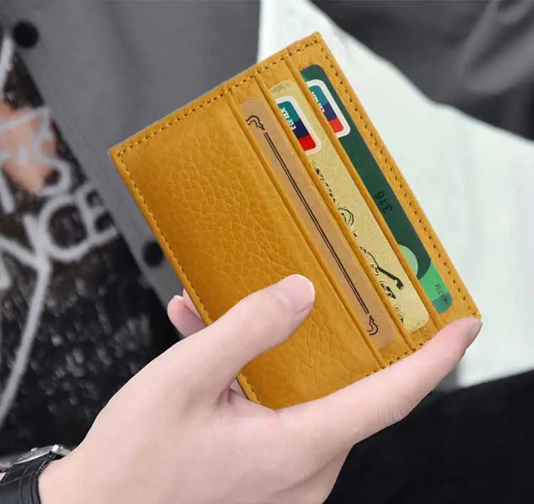 Card Holder Card Sleeves Custom Rfid Front Pocket Wallet Minimalist ...