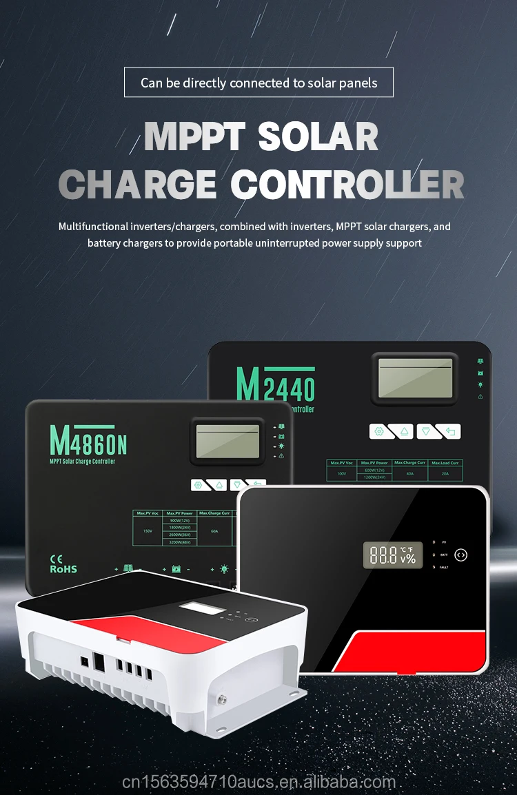 Gloss 40a Mppt Solar Charge Controller Ce Factory Price 12v 600w Ac/dc ...