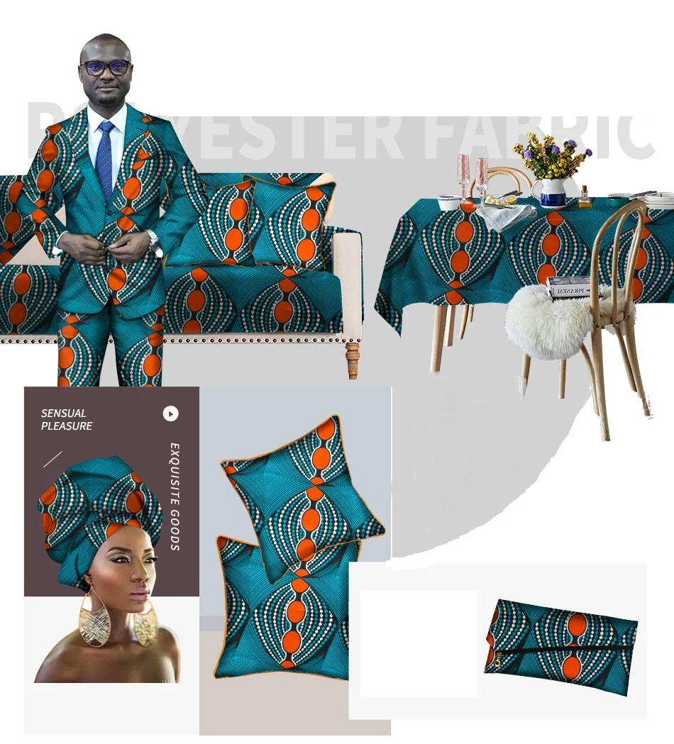 High Quality 6 Yard Nigeria Wax Print Fabric for Party Dress