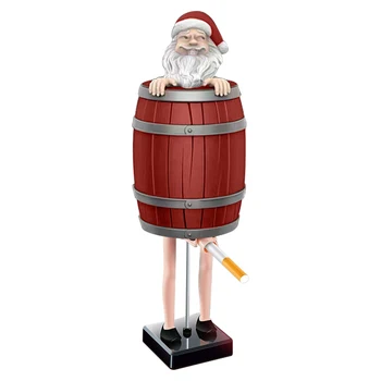 Funny Cigarette Holder Funny Santa Claus In The Wooden Barrel Cigarette ...