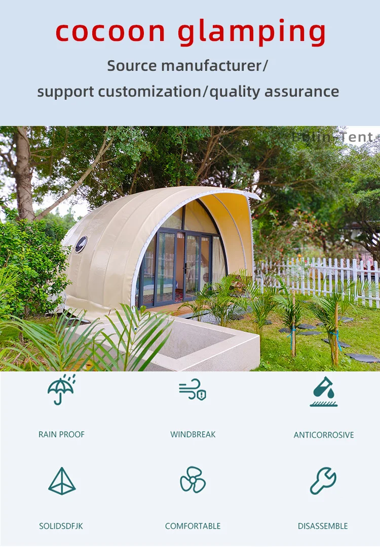 Customize PVDF Shell Shape Tent Glamping Hotel Tent Camping Safari for ...