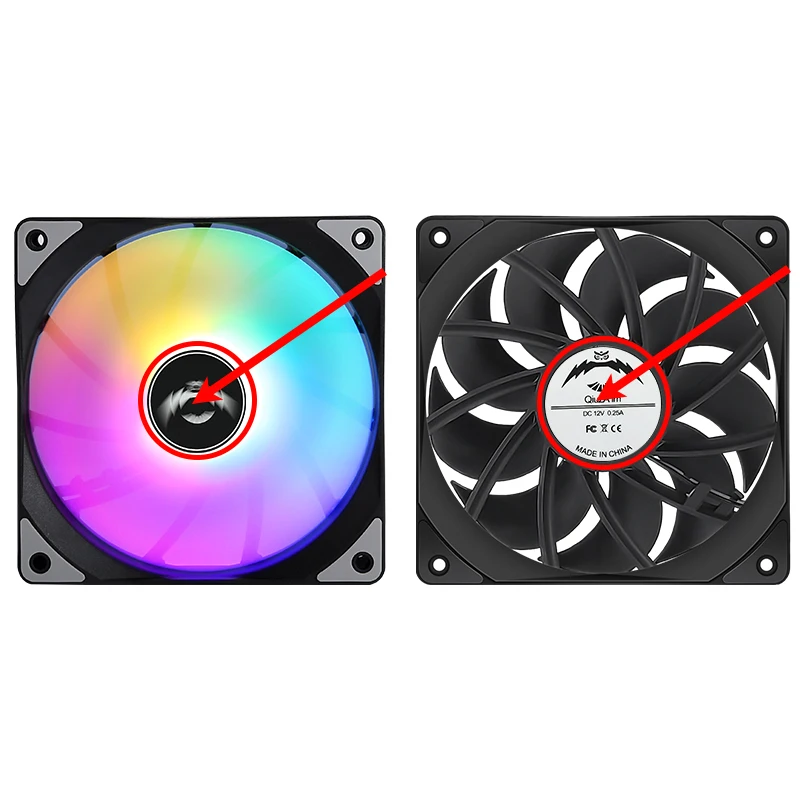 Qiuzaim 120mm Prism 4pro RGB Fan - High CFM & Low Noise