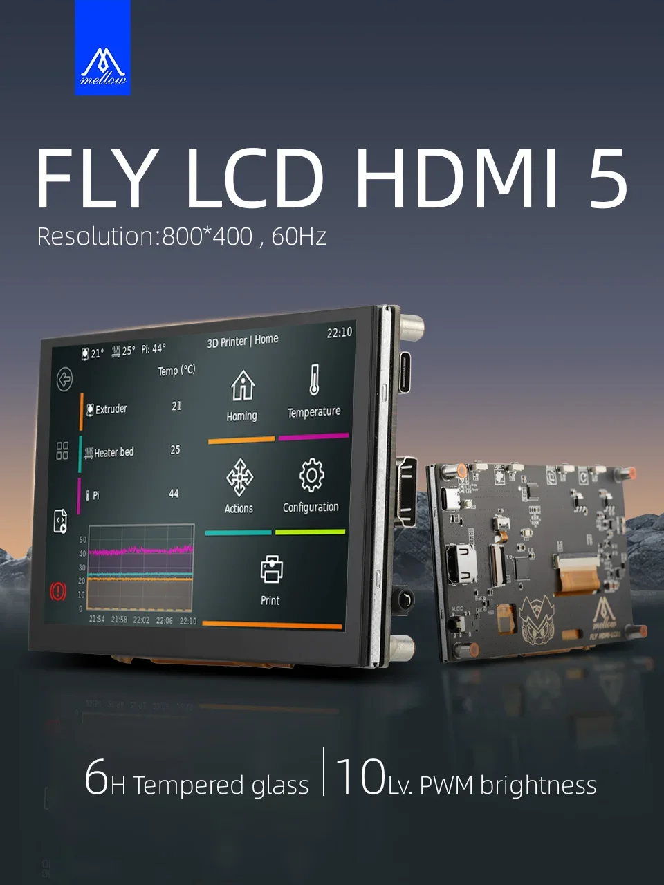 Mellow FLY HDMI5 LCD HDMI Klipper Screen for DIY 3D Printer Parts VzBoT ...