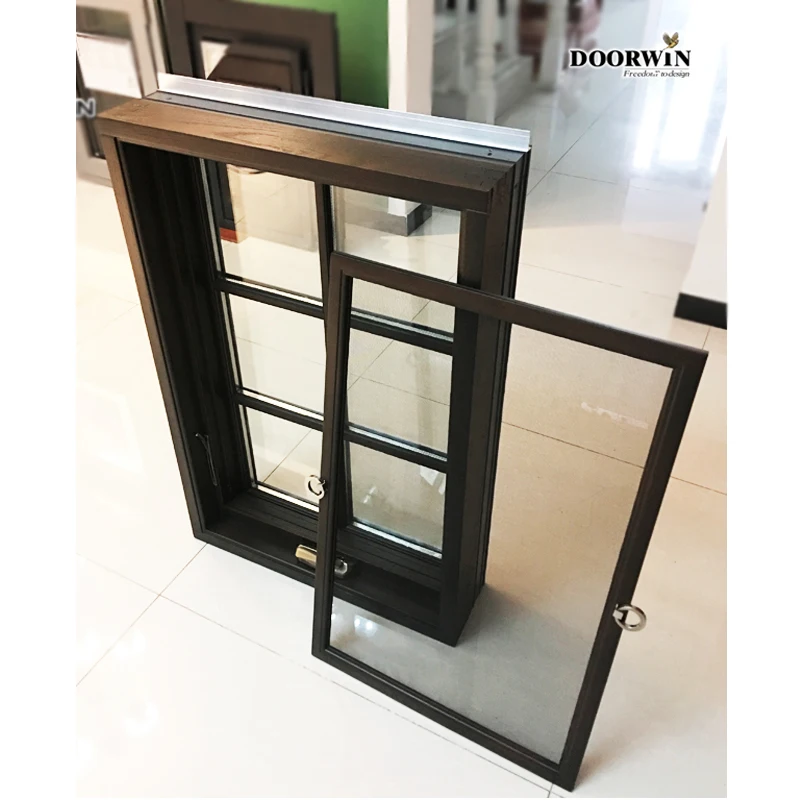 Doorwin American Style Double Safety Glass Residential Window Aluminum ...