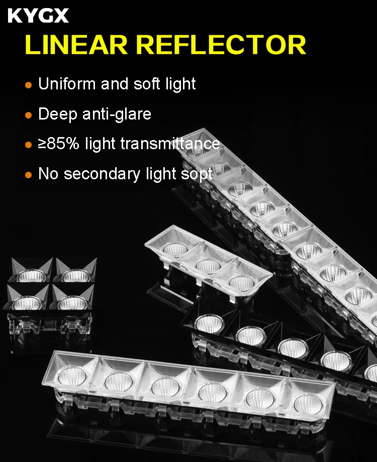 Linear Reflector for LED Pendant Lights - Anti-Glare Style