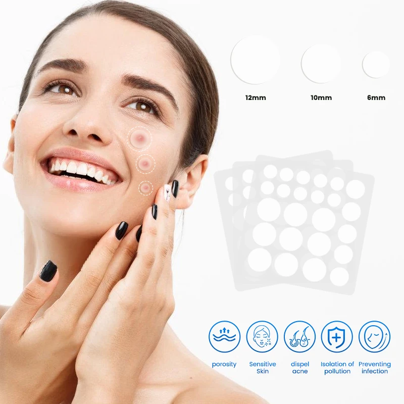 24Patches Per Sheet Dots for Spots Acne Patches Hydrocolloid Dressing ...