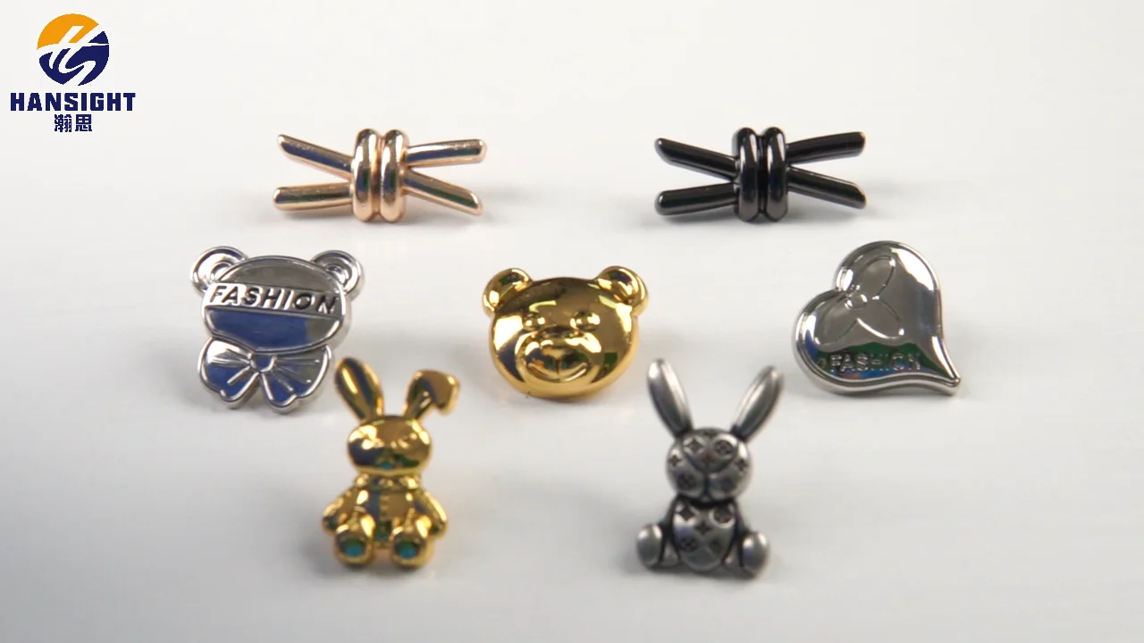 Fashion 4 Part Button Luxury Designer Fancy Heart Gold Press Custom ...