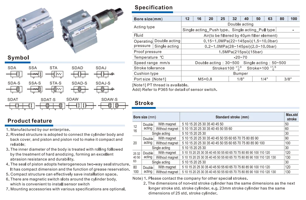 SDAT Pressure Amplification Cylinder Pneumatic Small External Tooth ...