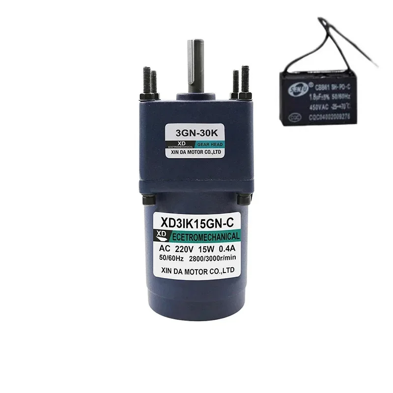 15w Ac 220v Induction Motor 3ik15gn-c Fixed Speed Gear Reducer Motor Single-phase Motor ...