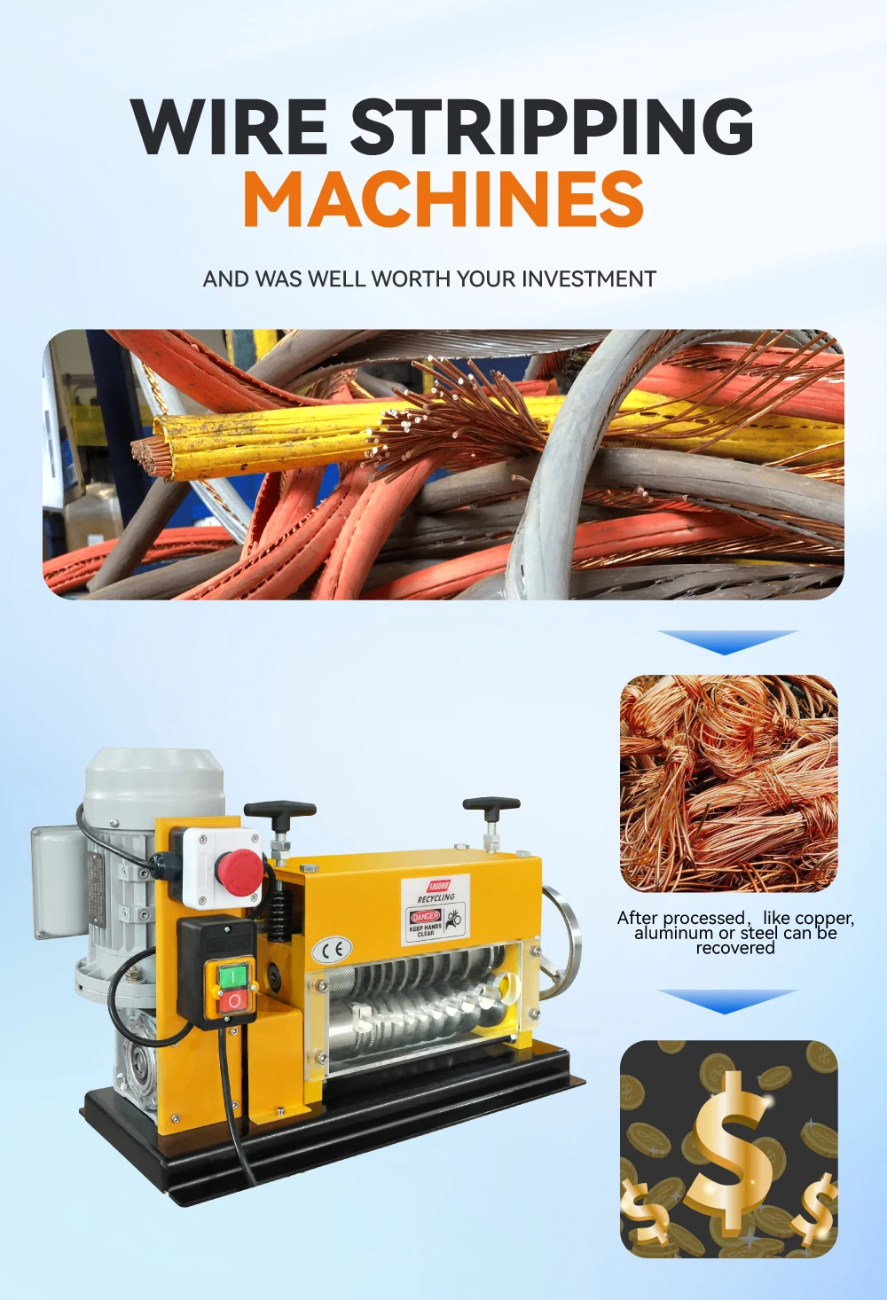 SHINHO S-35B Best Selling Wire Stripper Cable Stripping Machine ...