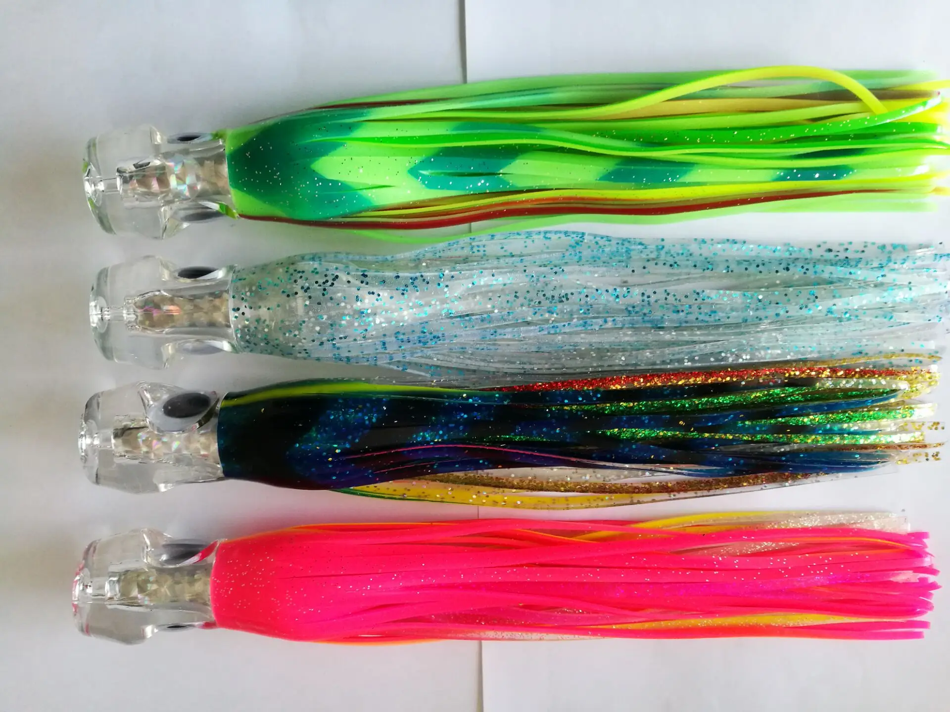 Sea Fishing Big Game Trolling Fishing Lure Double Octopus Skirt Tuna ...