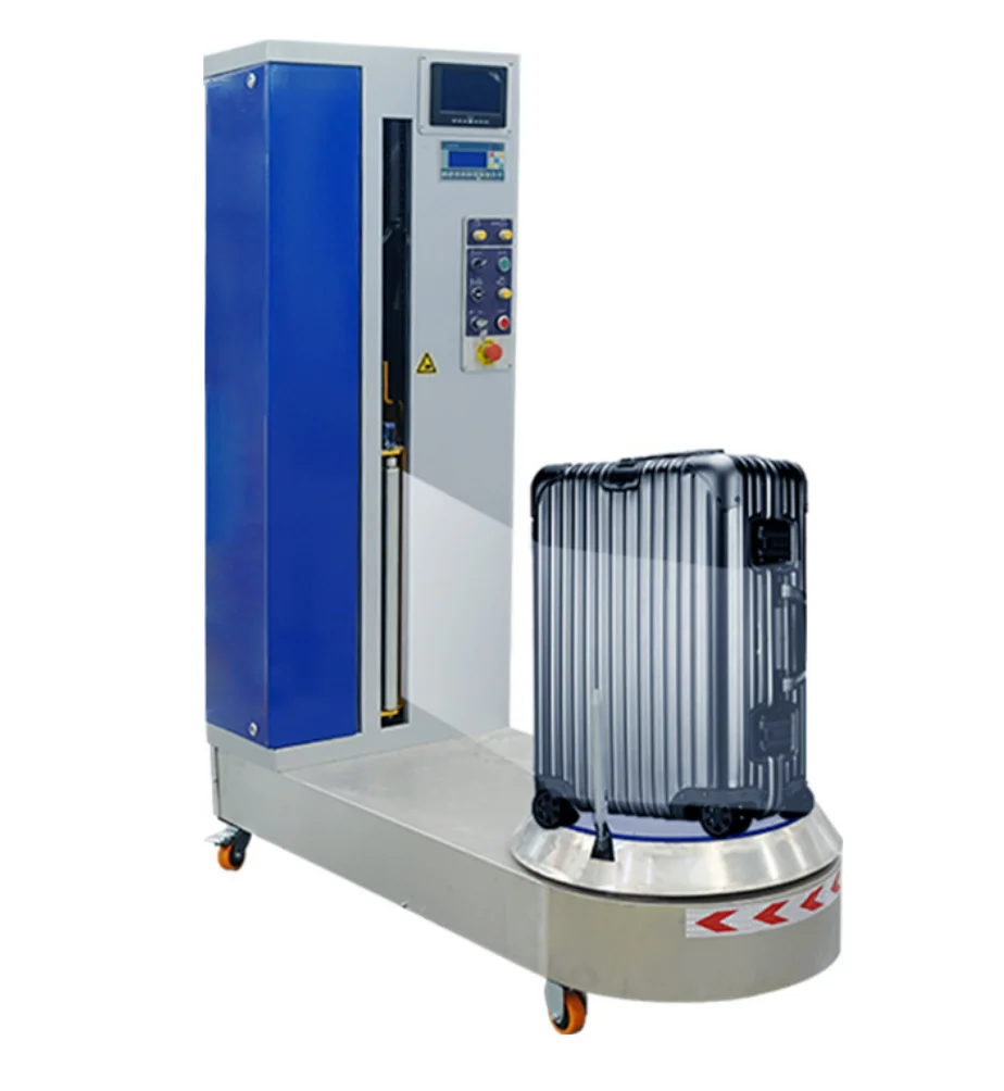 Automatic Airport Luggage Stretch Film Wrapping Suitcase Winding ...