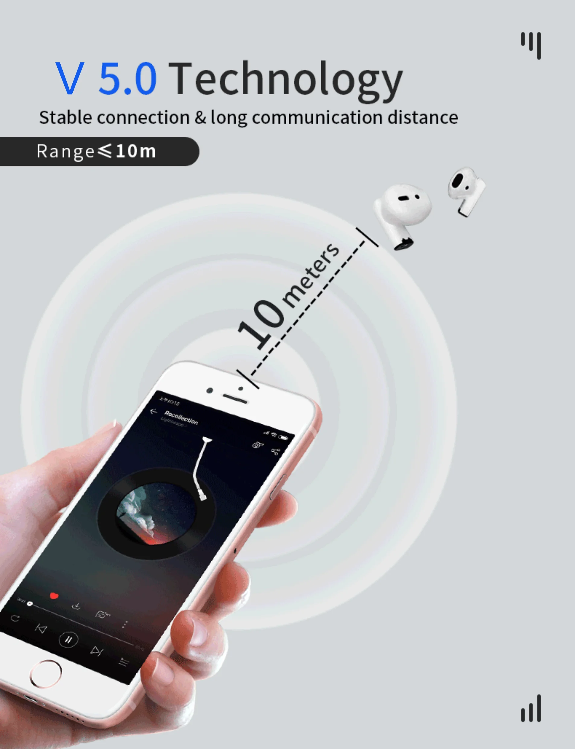 Pro 5 Original In Ear Earbuds Waterproof Wireless Headphone Mini Air ...