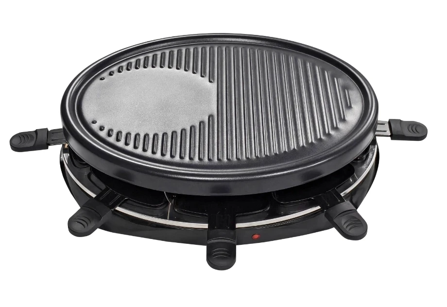 Electric Raclette Grill Party Grill for 8 Person Non-Stick Grill with 8 ...