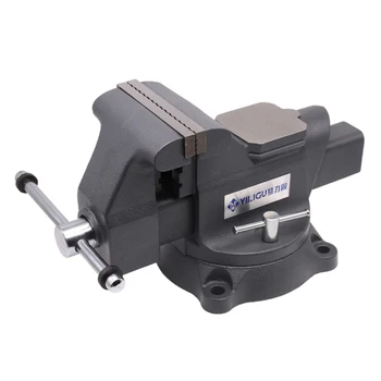 Heavy Duty Channel Workshop Bench Vise Hand Tool Anvil Swivel ...