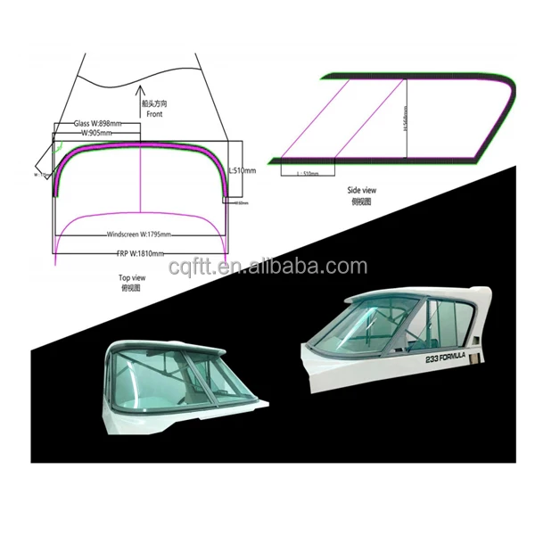 Feitine Aluminum Boat Windscreen - Customized Marine Shield