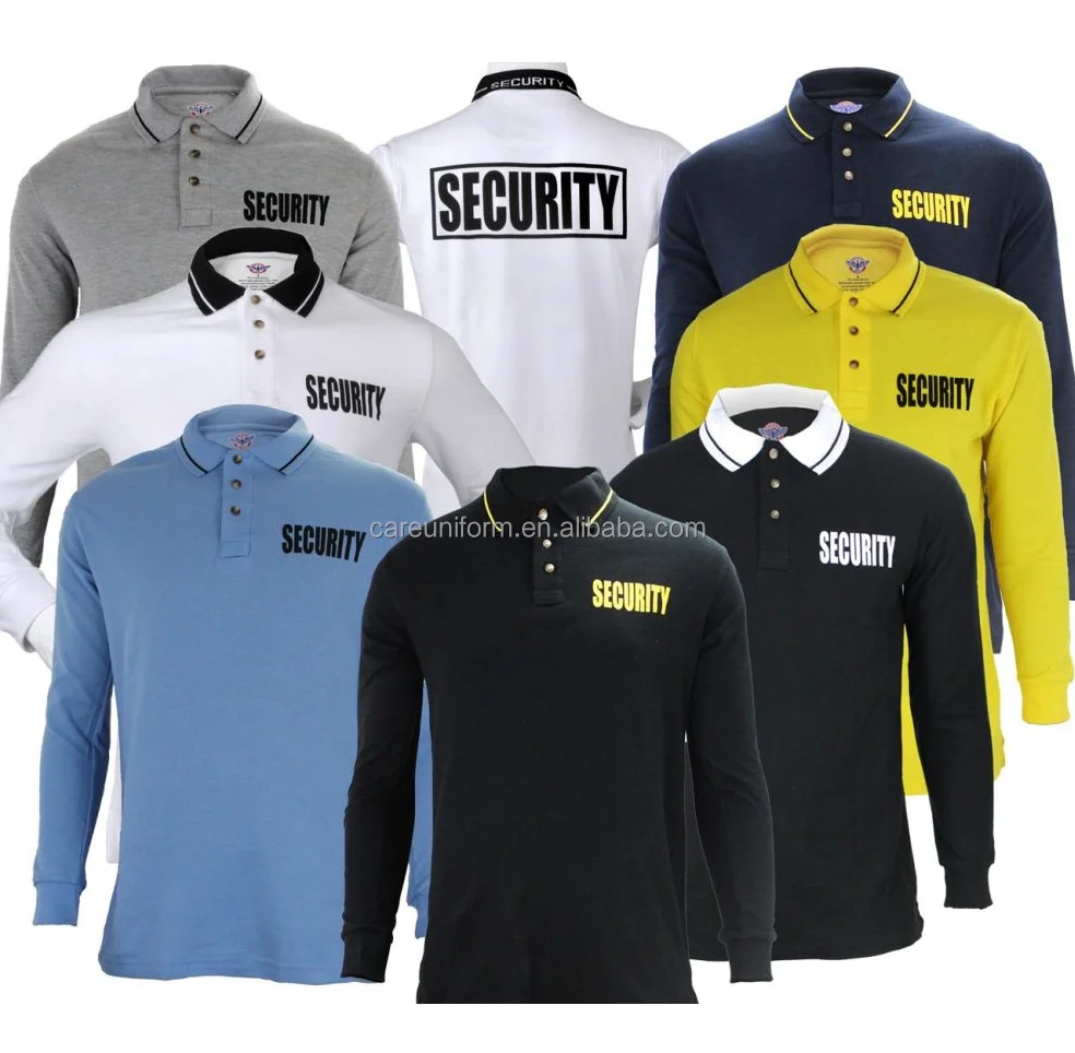 Officer Uniform Custom Long Sleeve Security Guard Polo Shirts Security ...