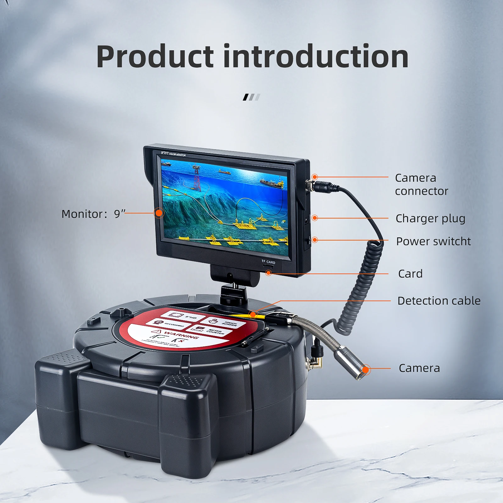 Outdoor Municipal Pipelines Sewer Endoscope Camera 1080p Resolution ...