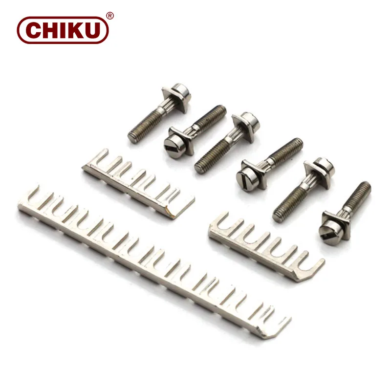 DIN Rail Terminal Block Jumper 10 Poles Divided Fixed Plug-in Bridge ...