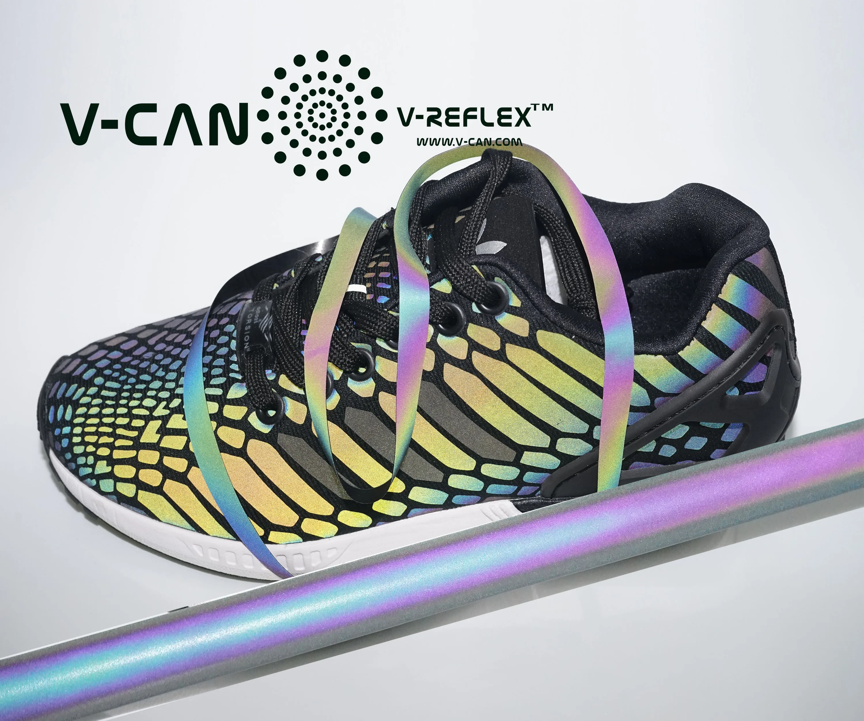 Color Retroreflective Heat Transfer Film Iridescent Reflective Logo ...