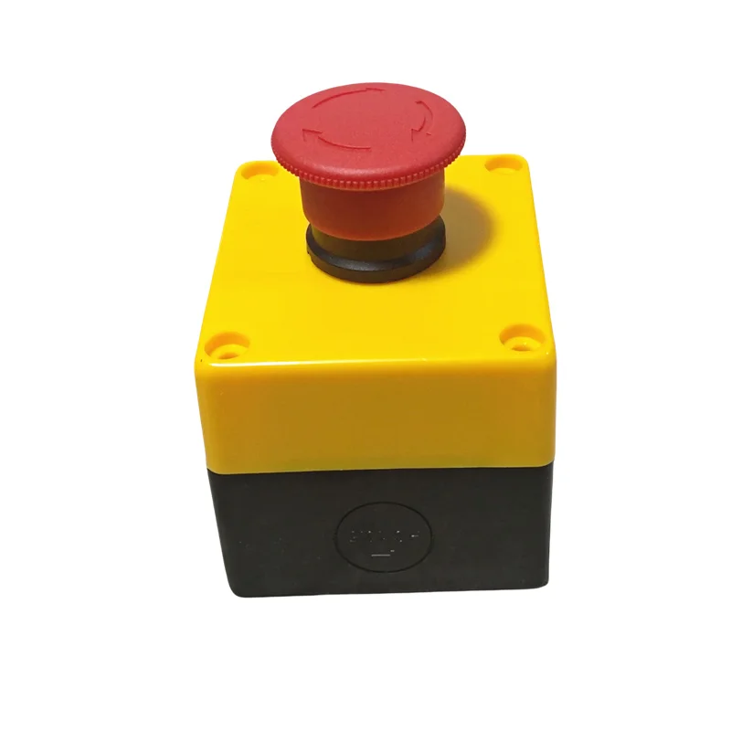 Emergency Stop Switch Push Button switch control box NO/NC Red Mushroom Emergency Stop Push ...