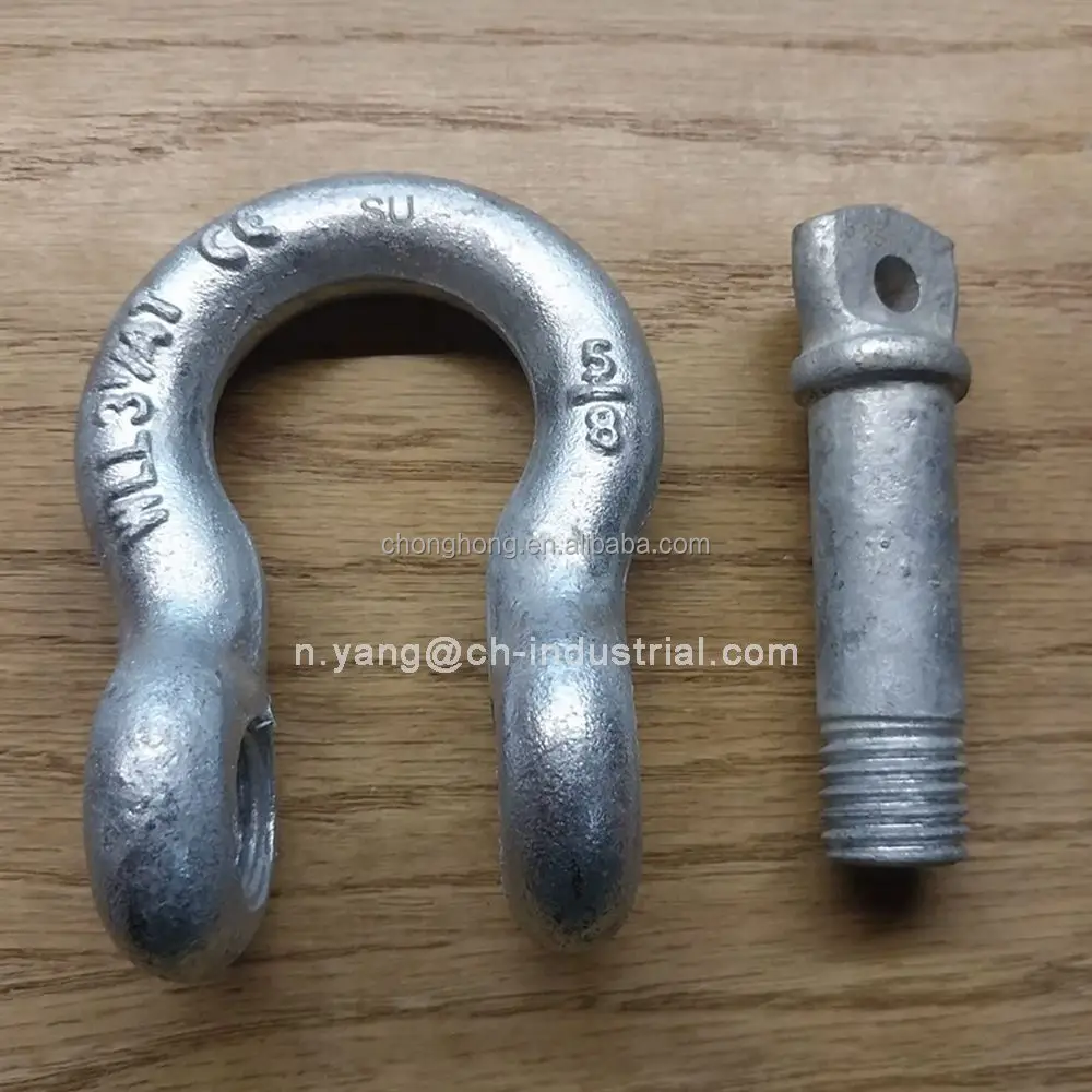 Heavy Duty Lifting Shackle U.S. Forged Steel Cargo Bow Shackle 5/8 Inch ...