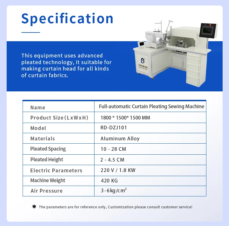 High Quality Automatic Curtain Pleating Machine - 1 Year Warranty