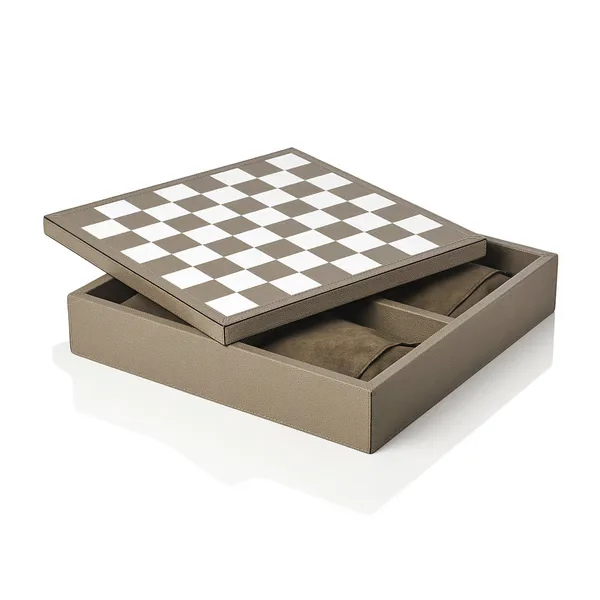 Custom Pu Leather Chess Games Chessboard Game Set With Wood Chess ...