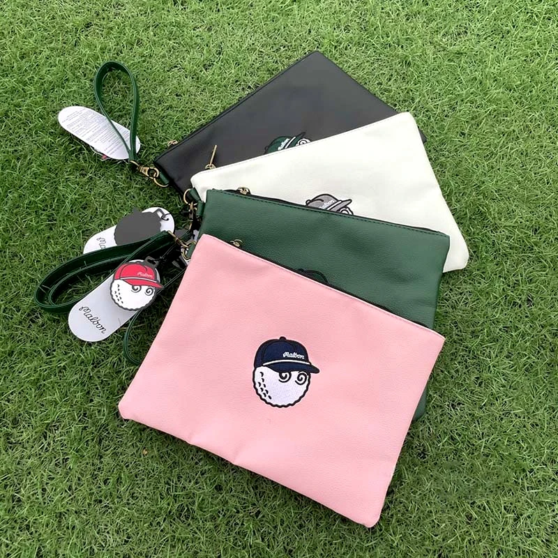 Malbon Golf Bag Leather Tote Clutch Large Capacity 30*20*18cm Storage ...