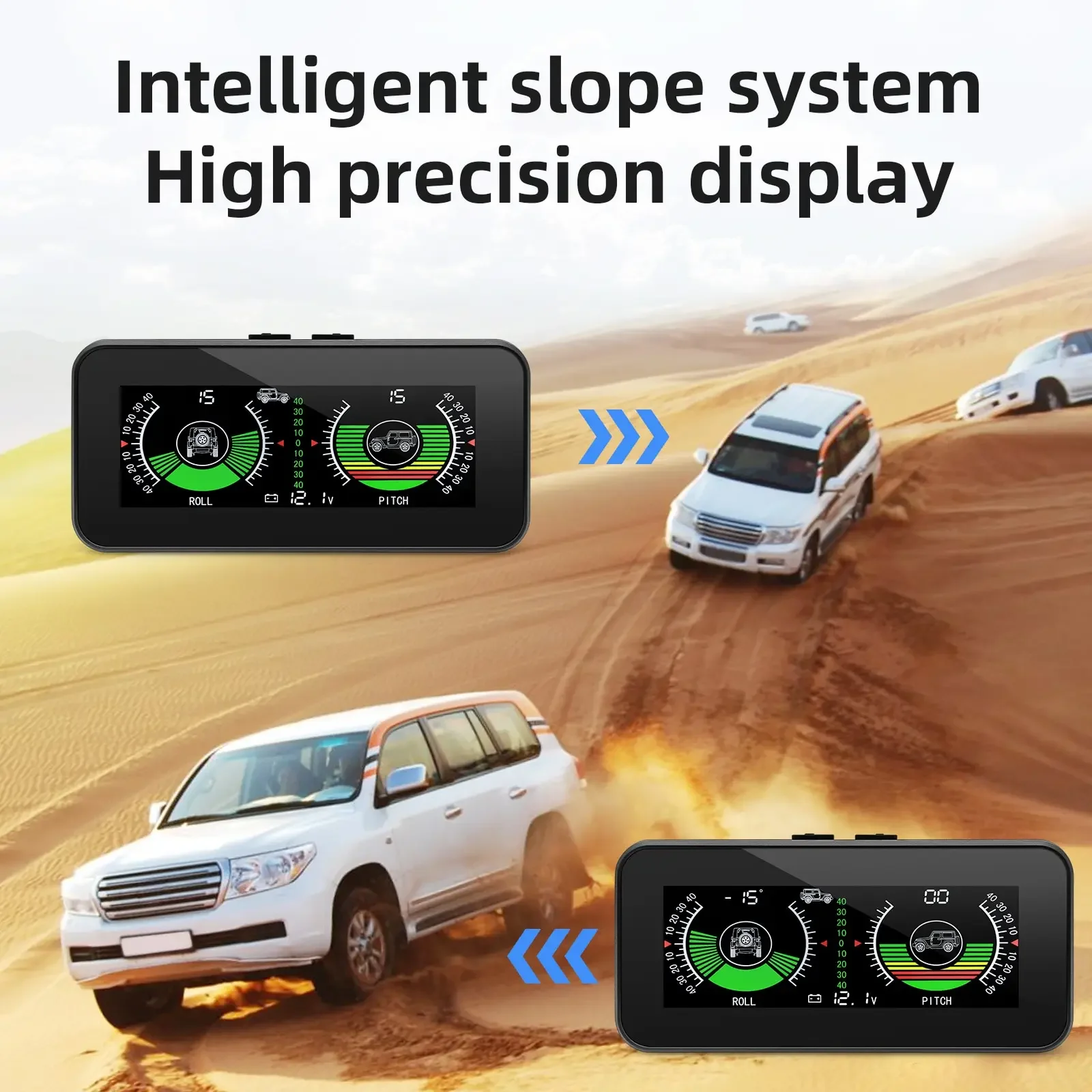 M50 HUD Head-up Display - Inclinometer & Voltmeter for Cars