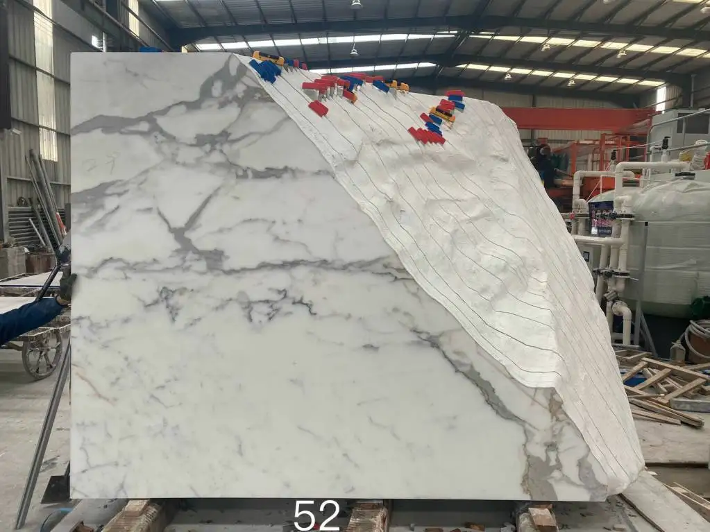Italy Natural Stone Calcutta Calacatta Statuario Marble Prefab Slab ...