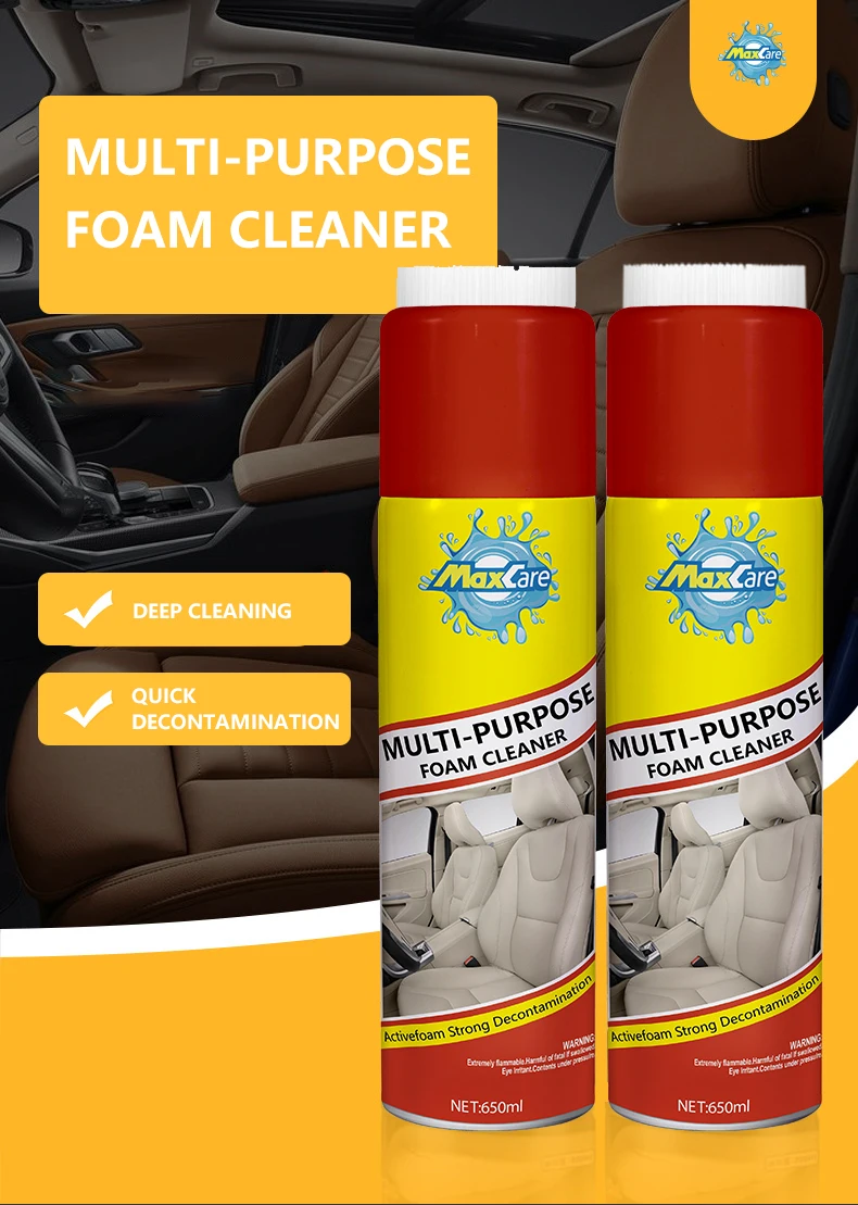 650ml Multi-Purpose Spray Foam Cleaner - Car & House Use