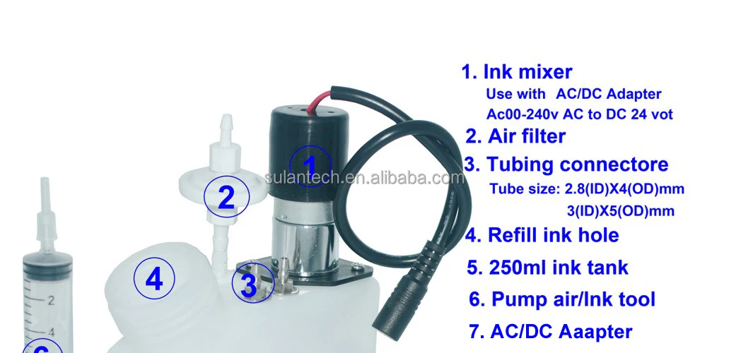 Customized Dtf White Ink tank 500 ml UV Ink Tank 1500ml 2000ml with ...