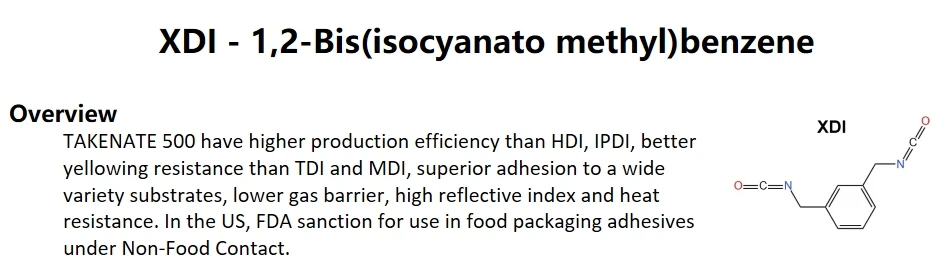1,3-Bis(isocyanatomethyl)benzene Kumho Mitsui TAKENATE 500 CAS 3634-83 ...