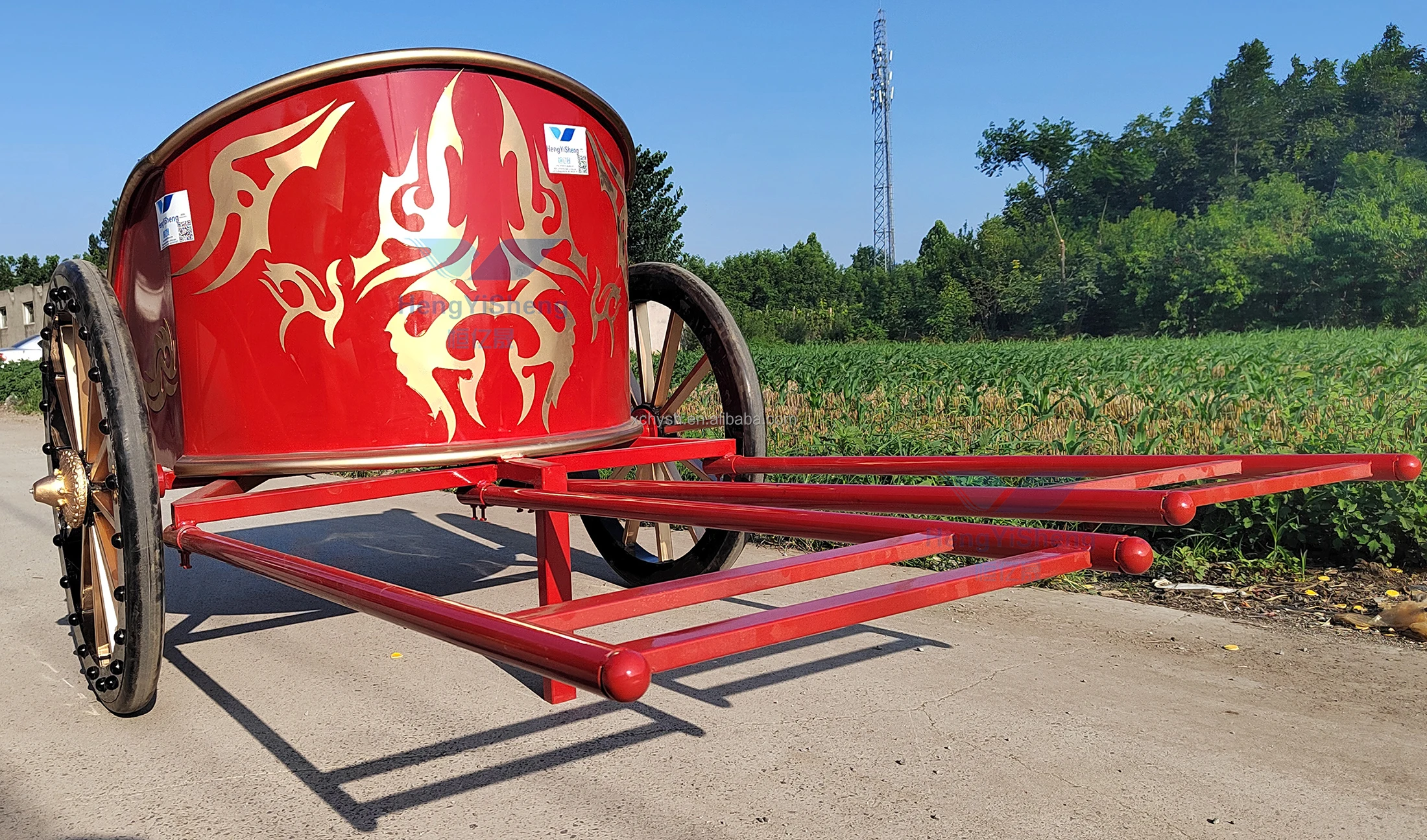 Marathon Horse Cart - Durable Two-Wheel Chariot for Training