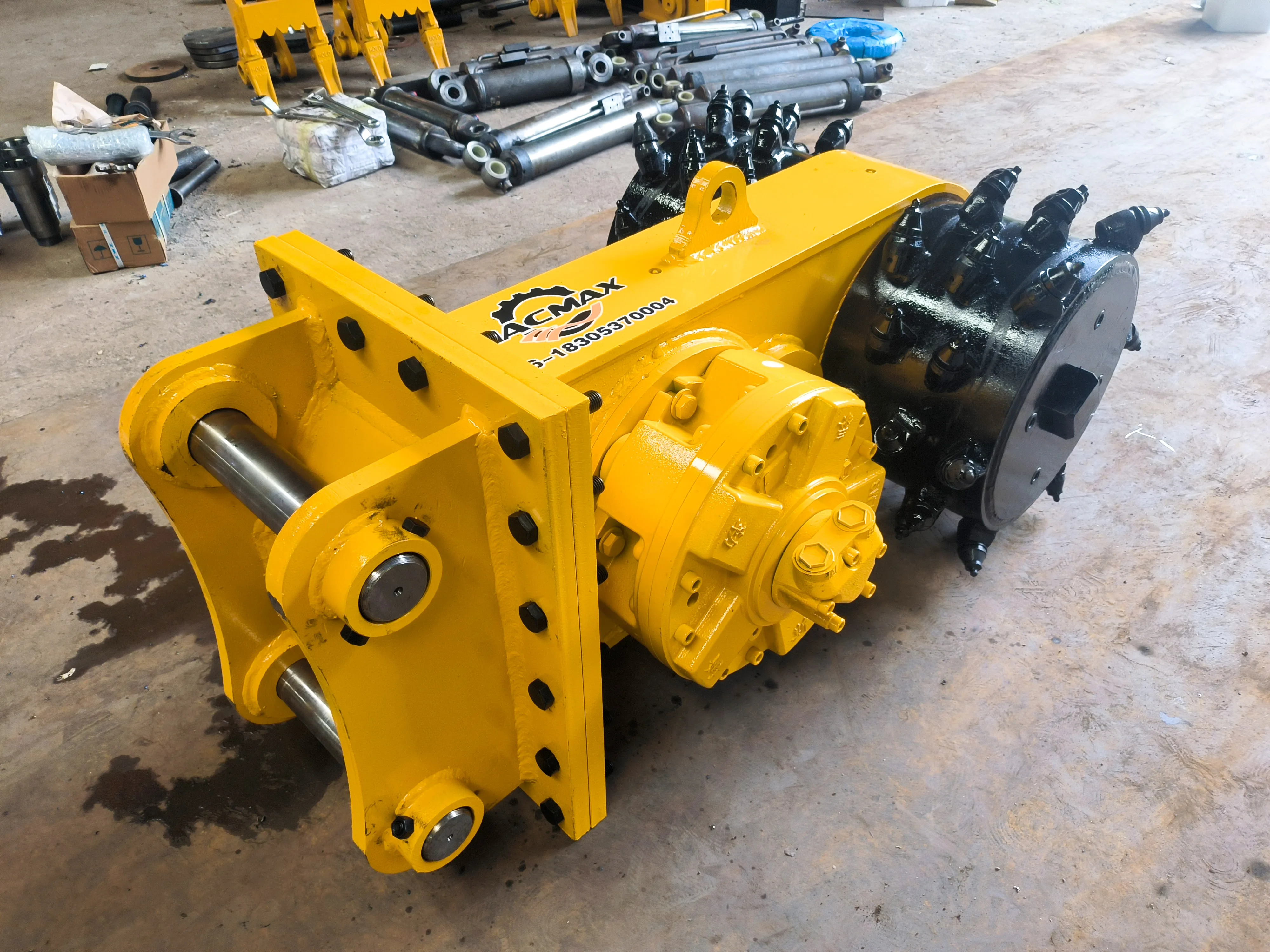 Milling Machine Attachments Chain Drum Cutter For Excavator 5-20 Tons ...